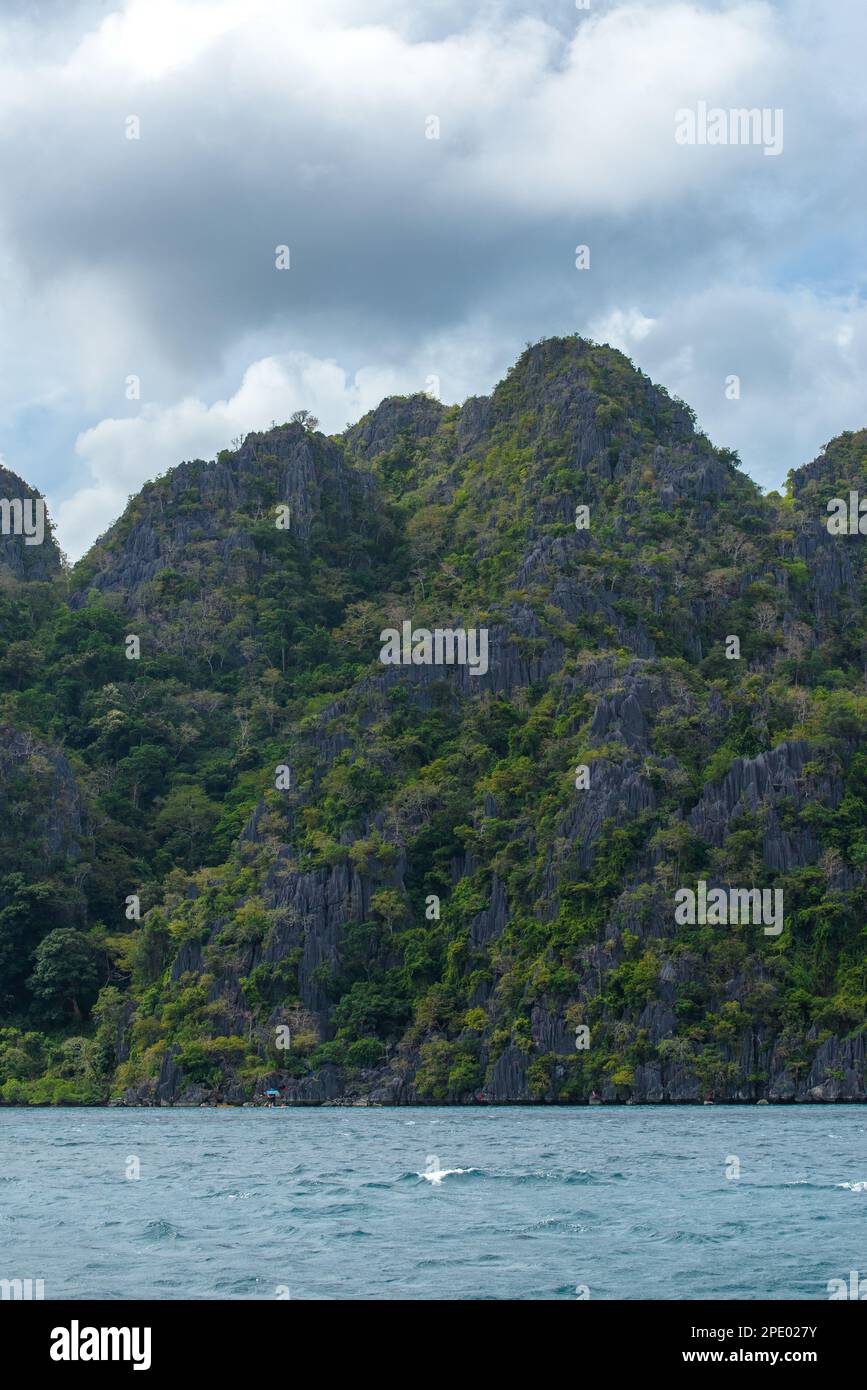 This photo showcases the stunningly rugged coastline of the Philippines ...