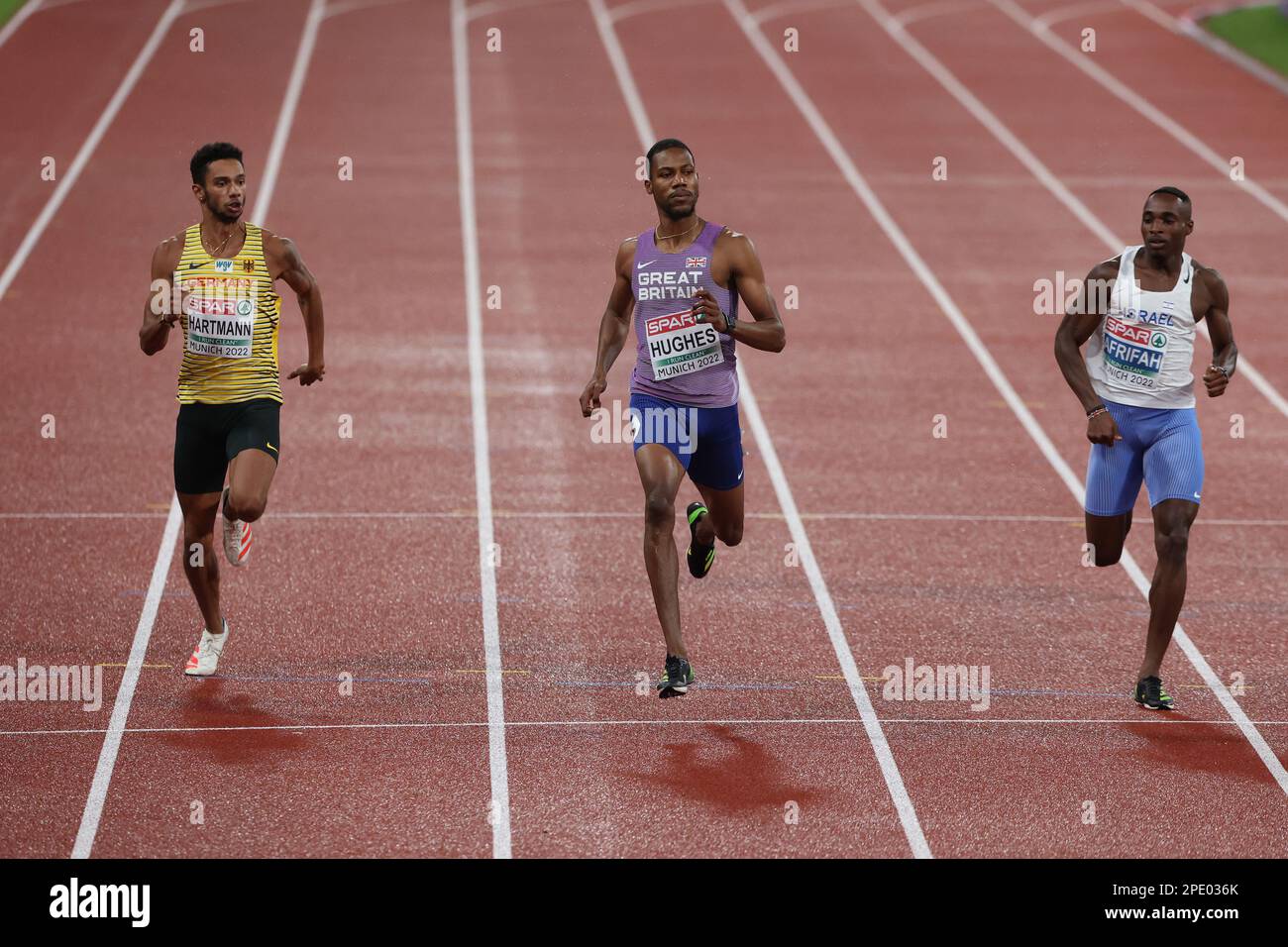 Zharnel HUGHES, Joshua HARTMANN & Blessing Akwasi AFRIFAH in the 200m ...