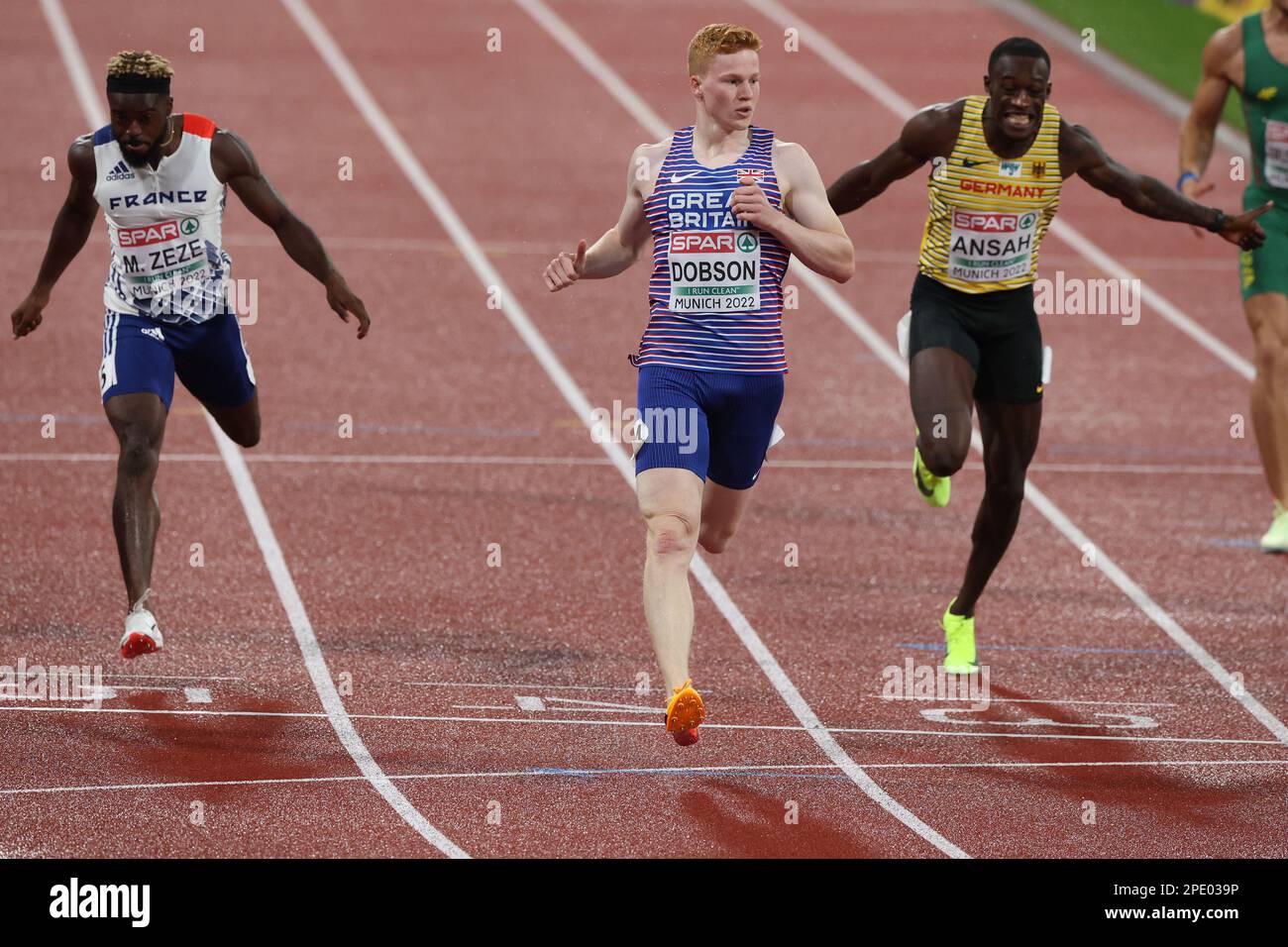 Charles DOBSON winning the 200m Semi Final at the European Athletics ...