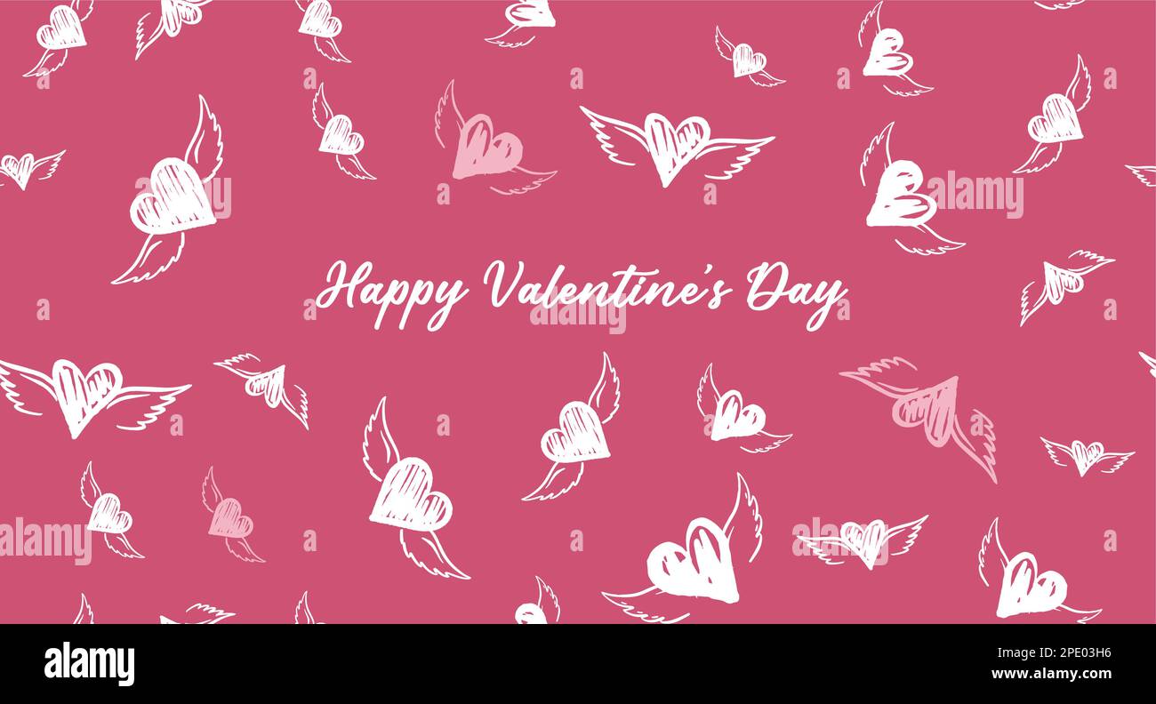 Heart with angel wings, hand drawn Stock Vector Image & Art - Alamy