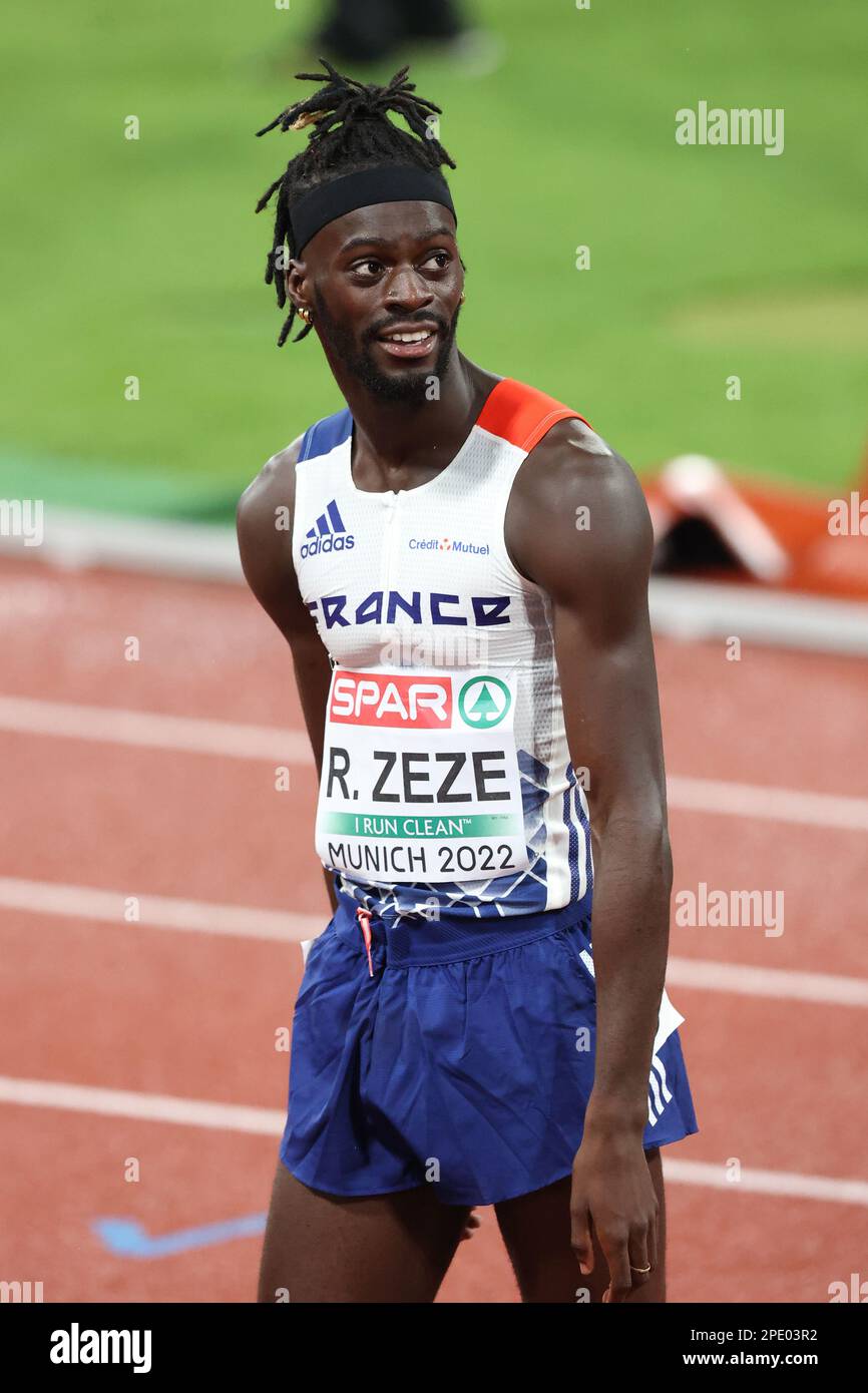 Ryan ZEZE after the 200m Semi Final at the European Athletics ...