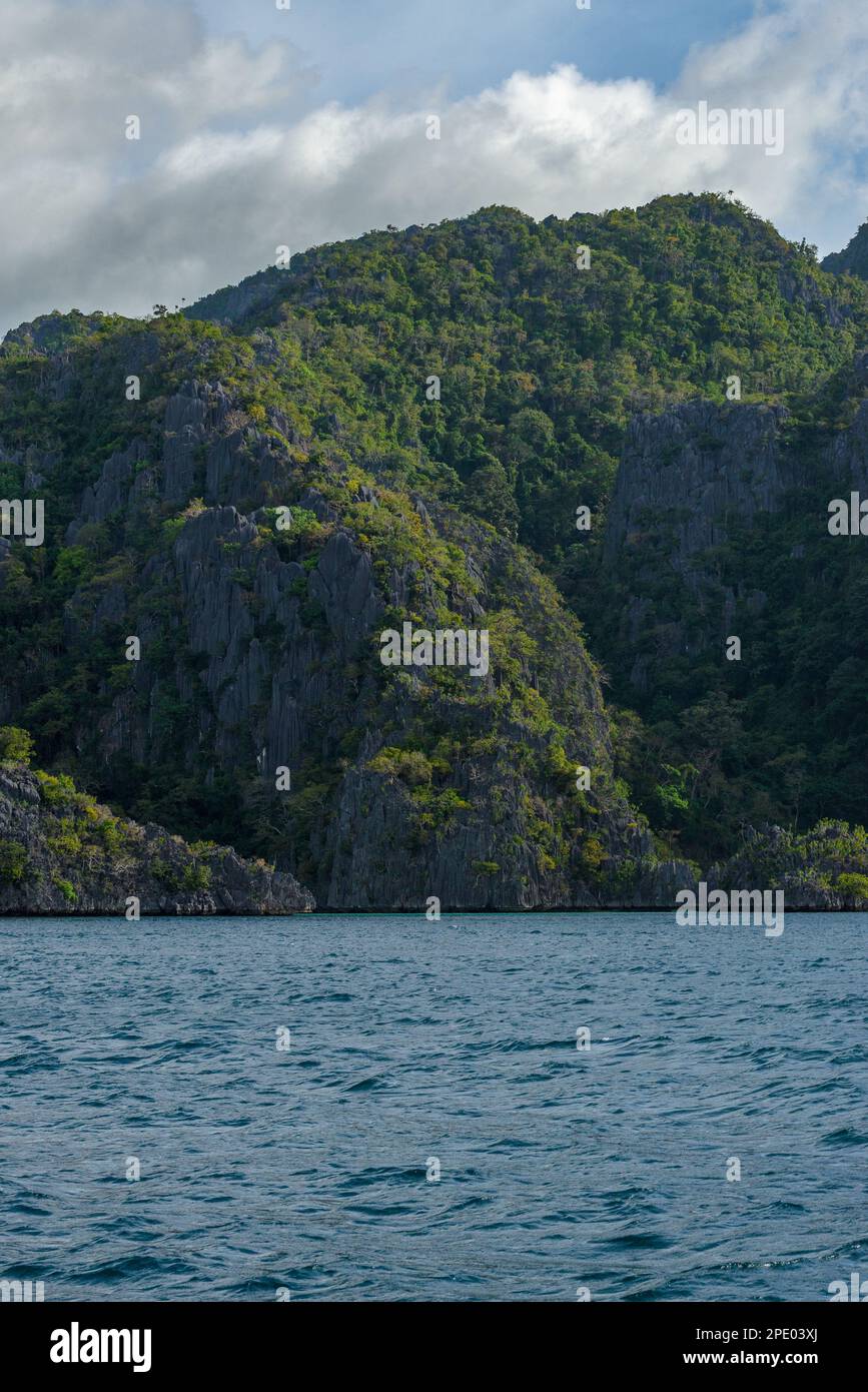 This photo showcases the stunningly rugged coastline of the Philippines ...