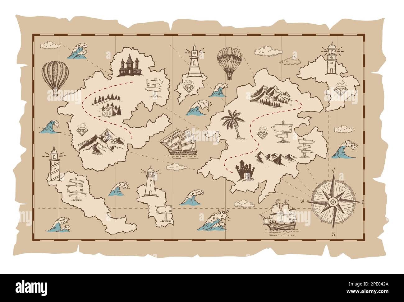 Simple Pirate Treasure Map