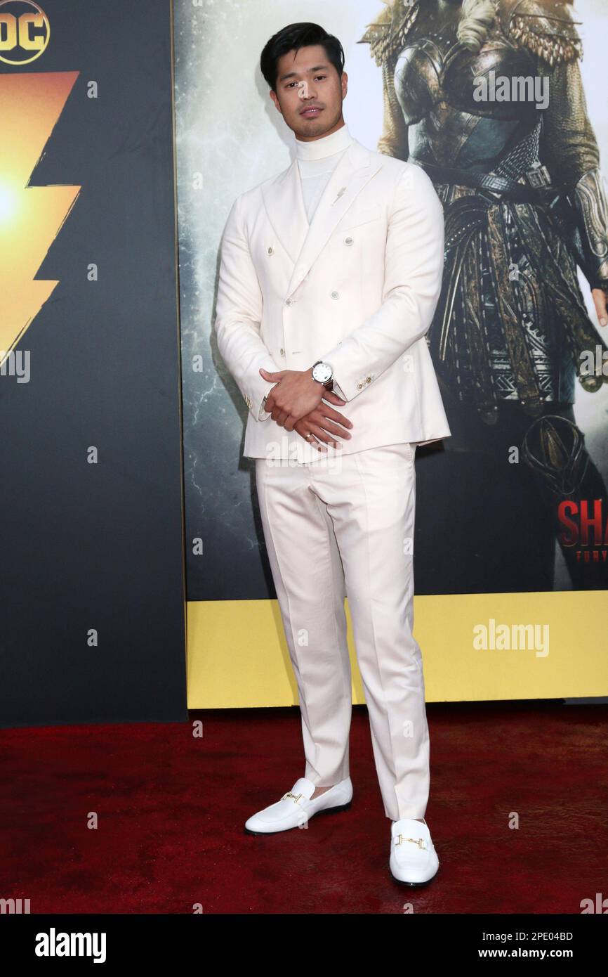 LOS ANGELES - MAR 14: Ross Butler at the Shazam! Fury Of The Gods Los ...