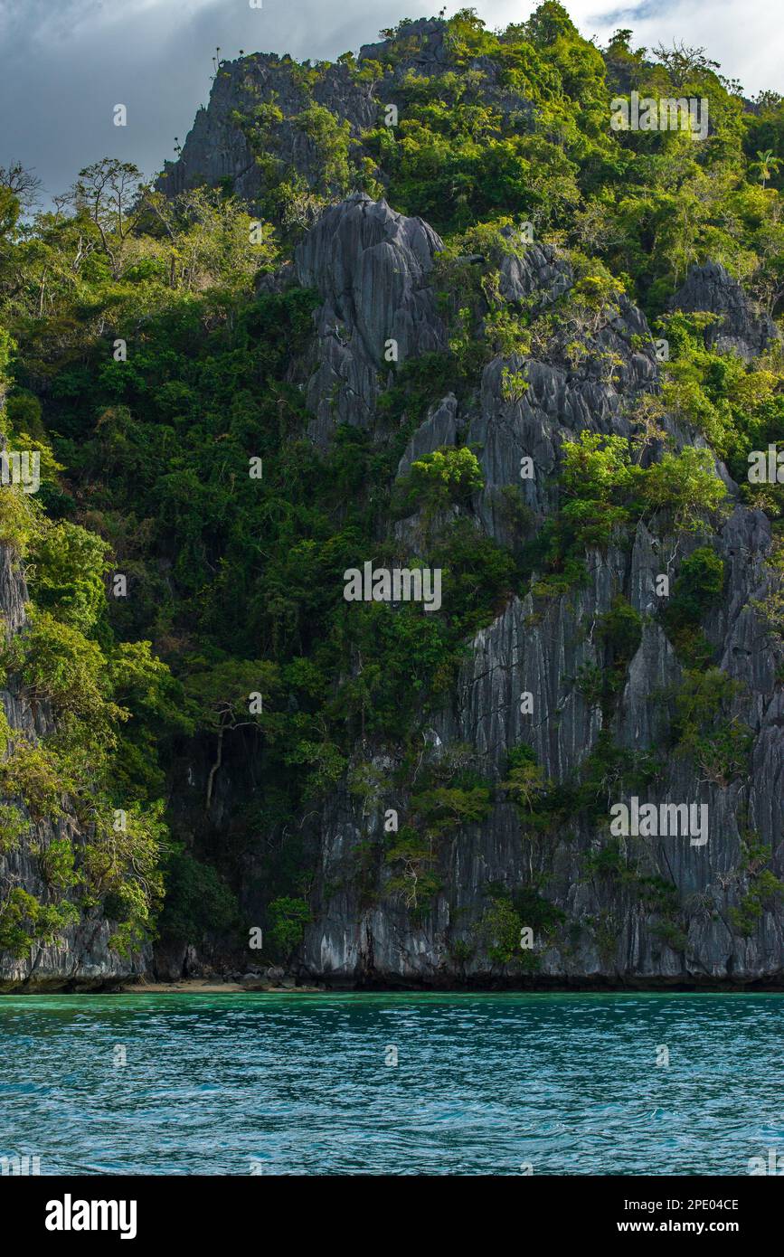 This photo showcases the stunningly rugged coastline of the Philippines ...