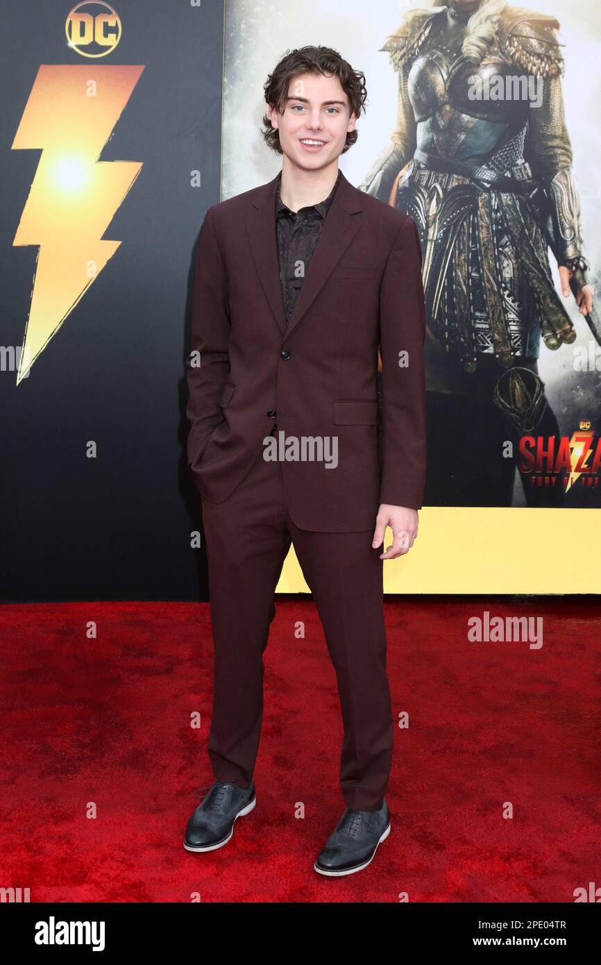 LOS ANGELES - MAR 14: Carson MacCormac at the Shazam! Fury Of The Gods ...