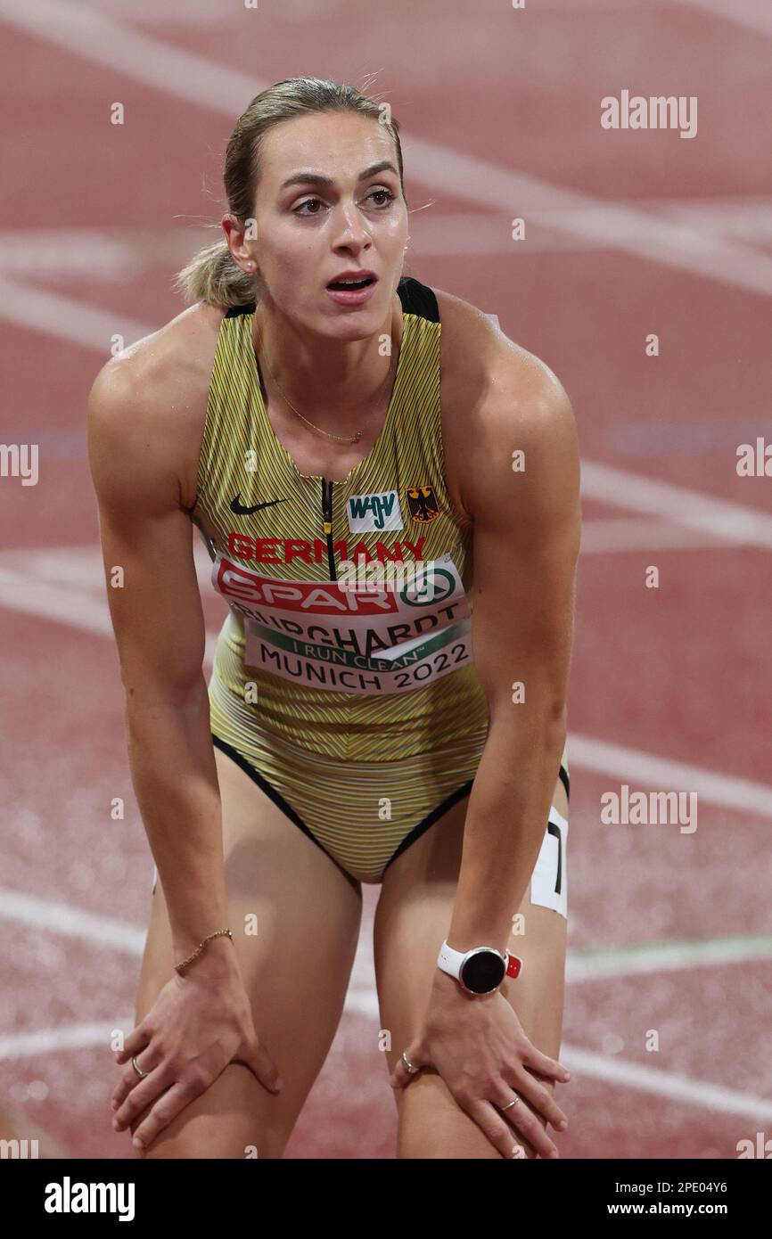 Alexandra BURGHARDT after the 200m Semi Final at the European Athletics Championship 2022 Stock ...