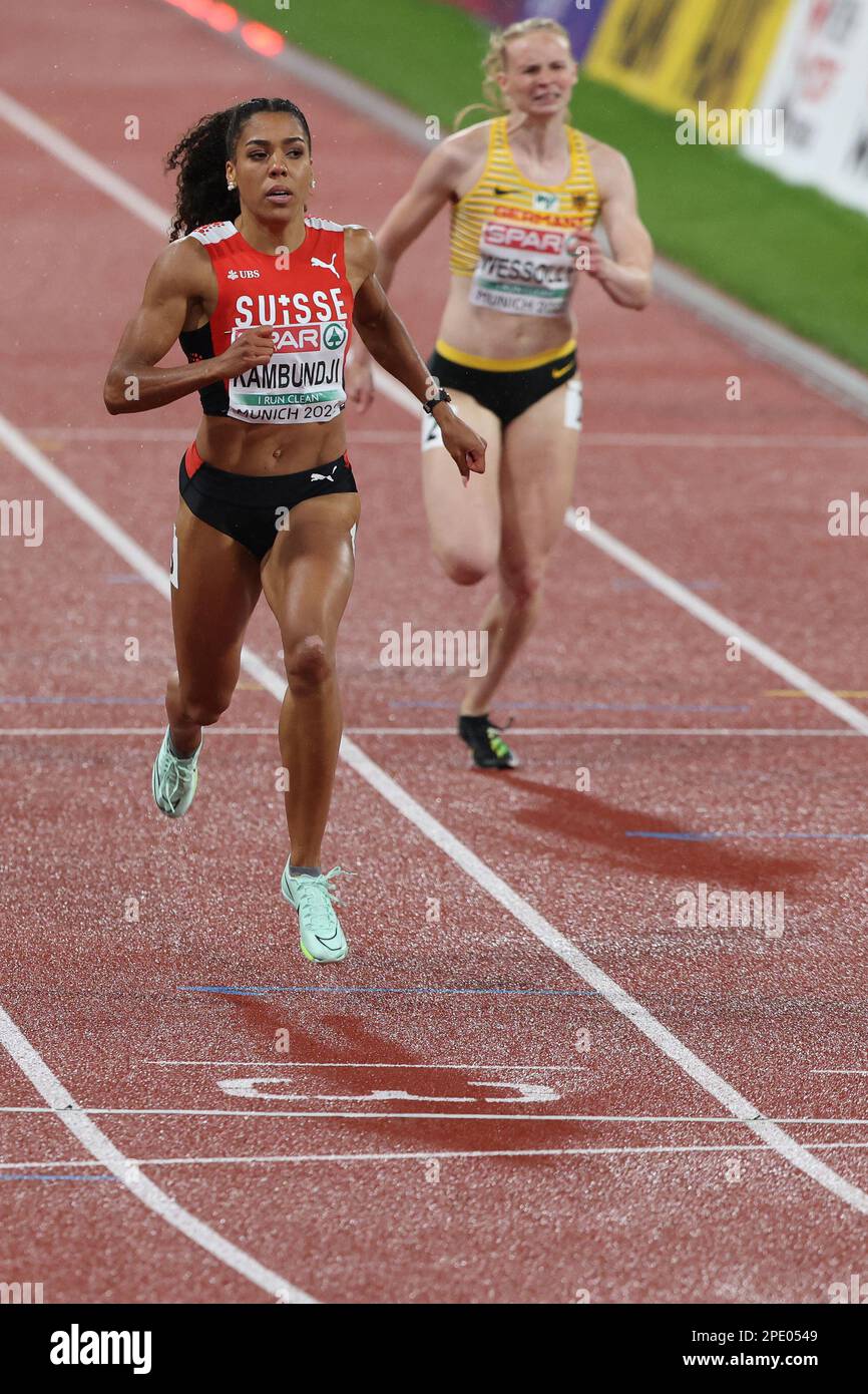 Mujinga KAMBUNDJI winning the 200m Semi Final at the European Athletics ...