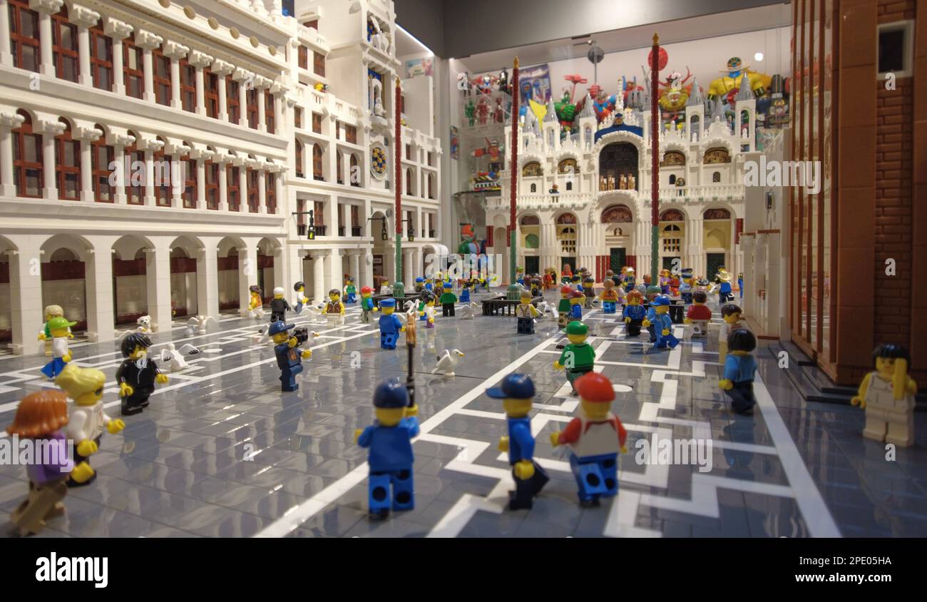 Venice, Italy, 15th March 2023 Unveiling of the largest LEGO creation ...