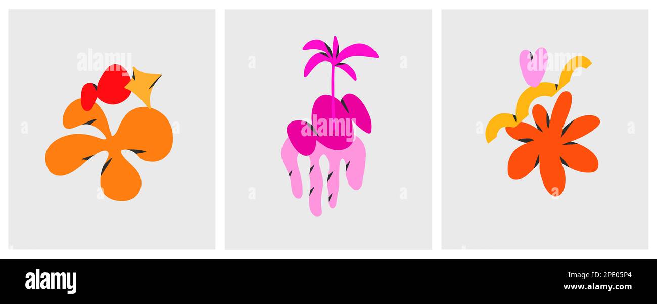 Hand drawn vector abstract simple contemporary set of creative ...