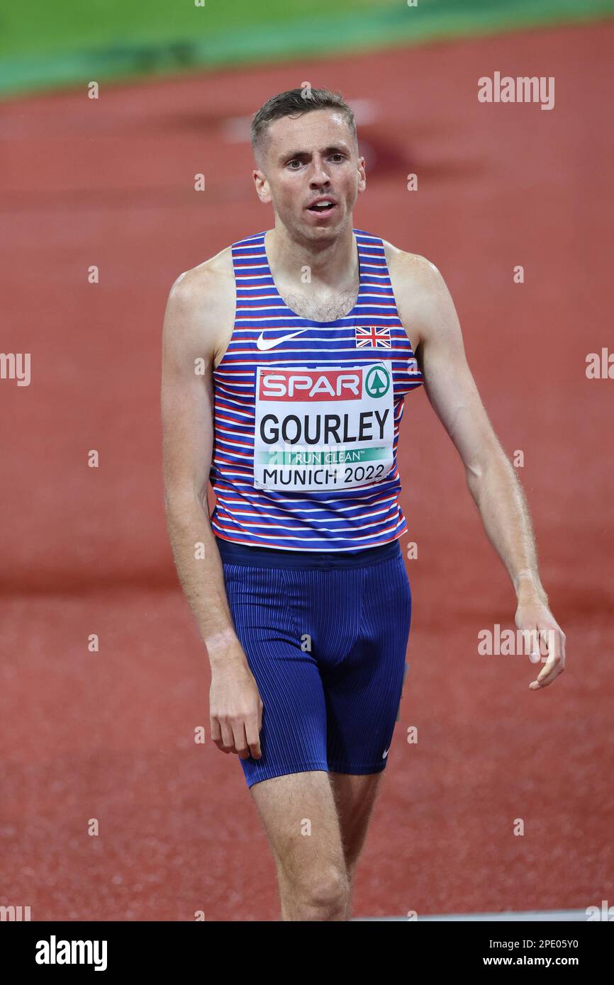 Neil GOURLEY at the end of the 1500m Final at the European Athletics ...