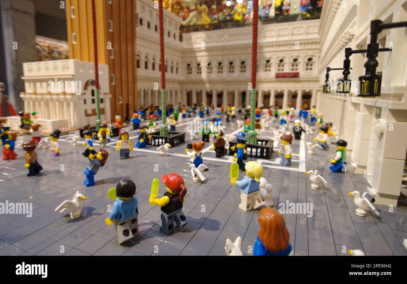 Venice, Italy, 15th March 2023 Unveiling of the largest LEGO creation ...