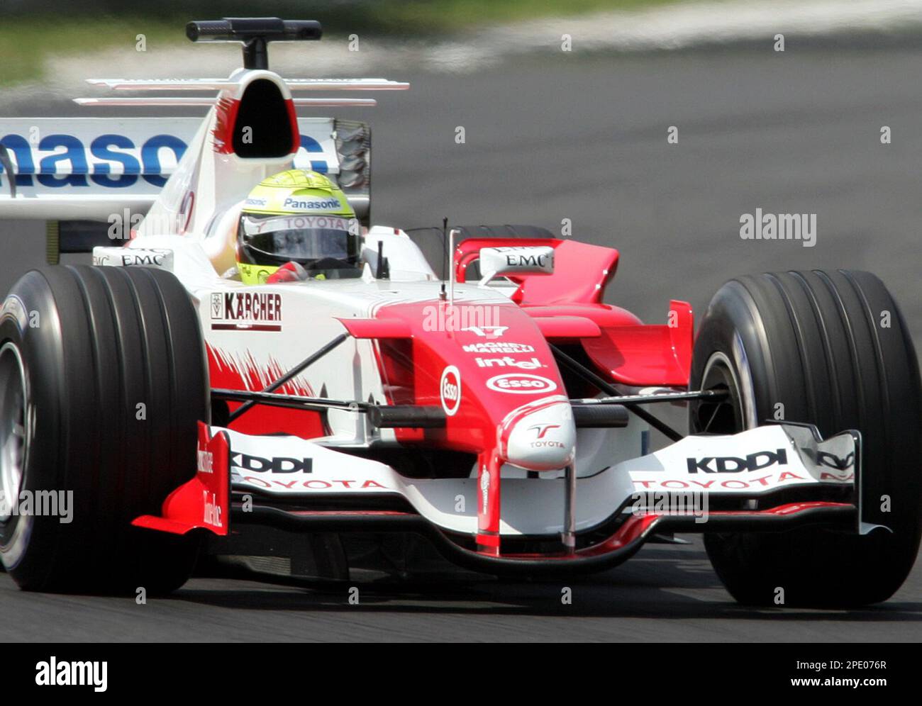 Germany's Ralf Schumacher of Toyota in action to take third place at ...