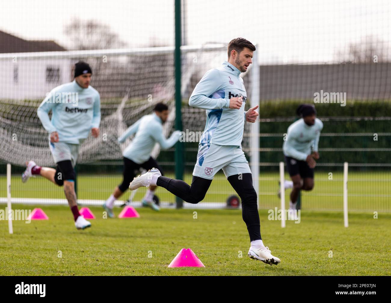 West Ham United's Aaron Cresswell during a training session at the Rush ...