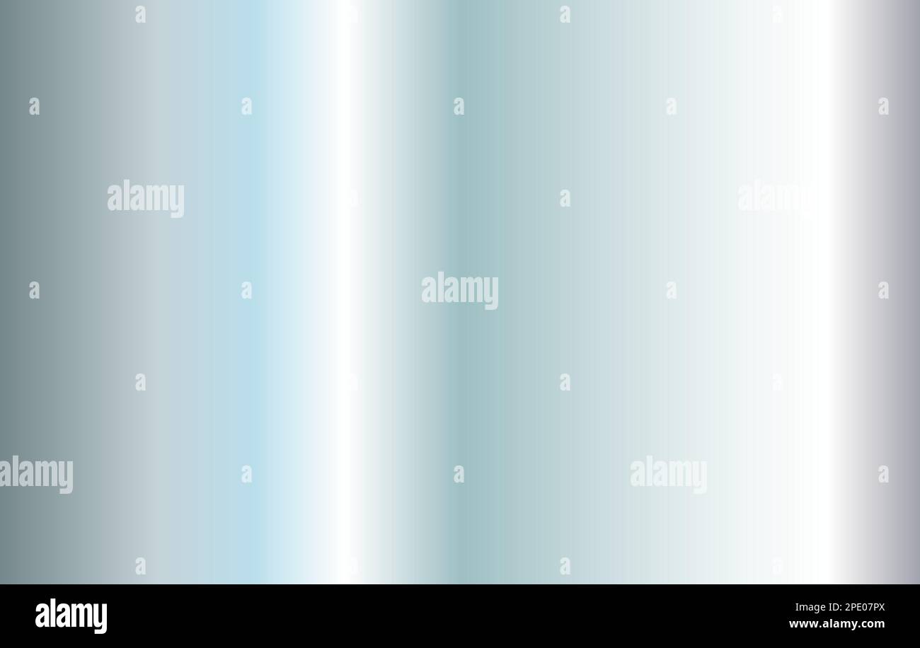 Metal silver gradient. Gray shiny aluminum shapes. Vector chrome plate ...