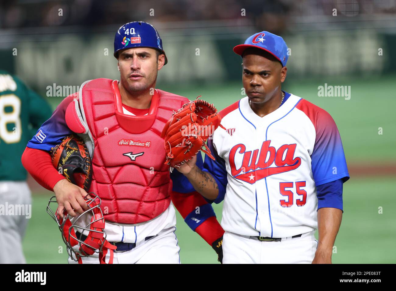 Tokyo, Japan. 15th Mar, 2023. (L-R) Ariel Martinez, Roenis Elias (CUB ...