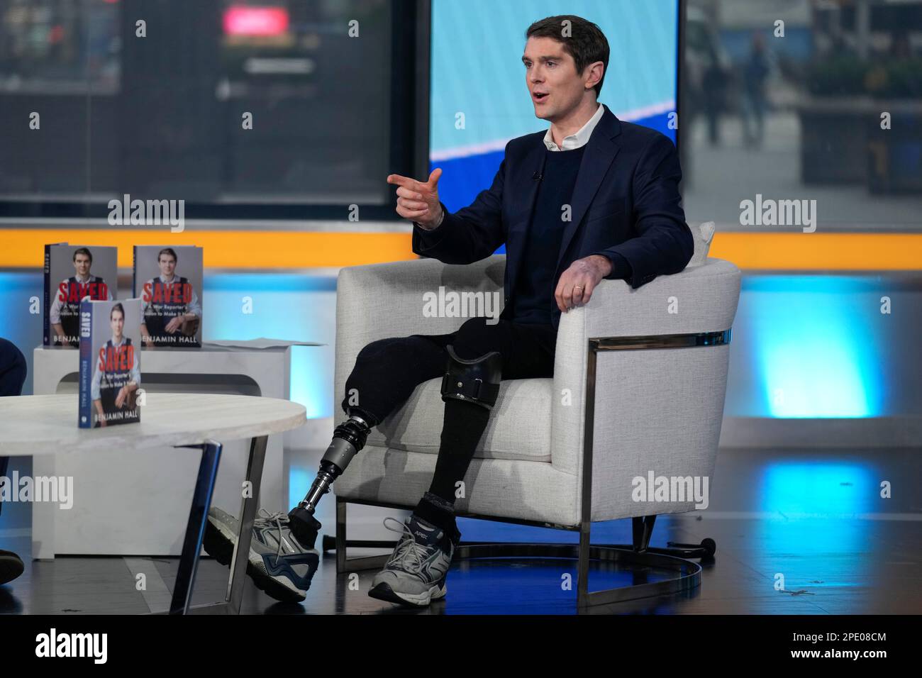 Fox News reporter Benjamin Hall appears during a segment on "Fox and ...