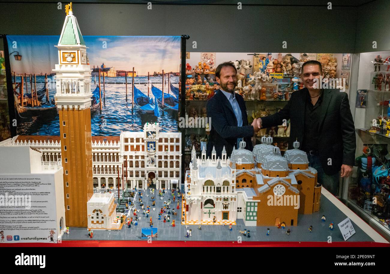 Venice, Italy, 15th March 2023 Unveiling of the largest LEGO creation ...