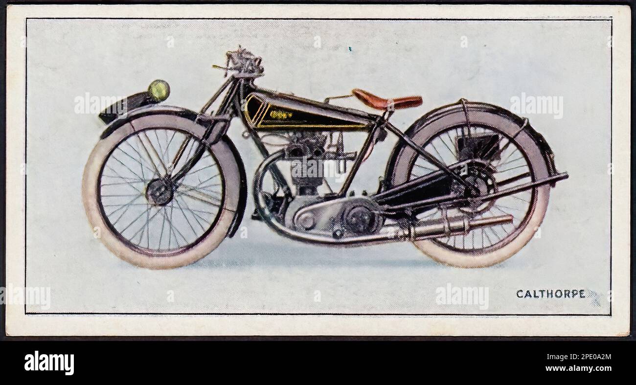 Calthorpe Motorcycle 1926 - Vintage Cigarette Card Stock Photo - Alamy
