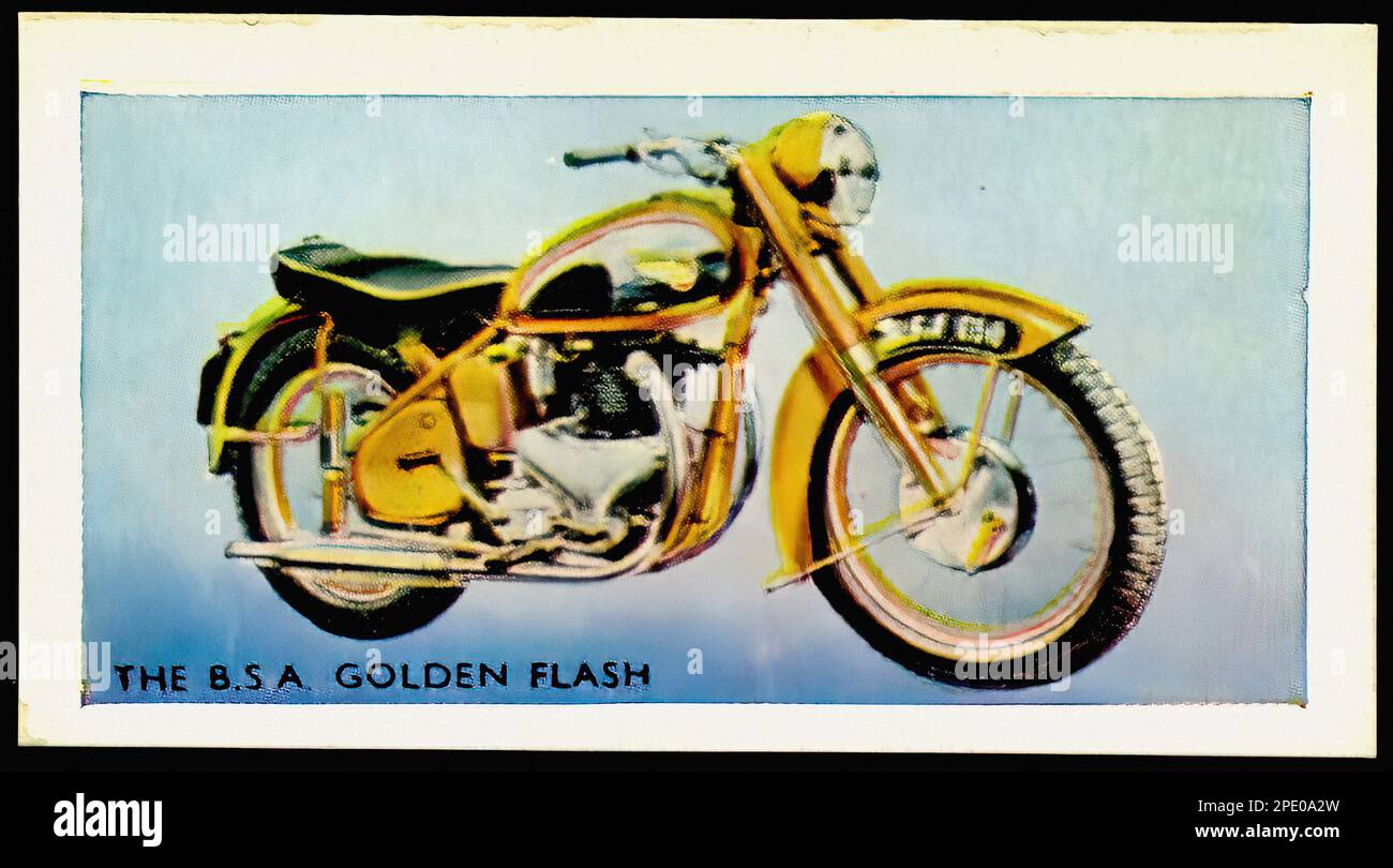 BSA Golden Flash - Vintage Tradecard Stock Photo - Alamy