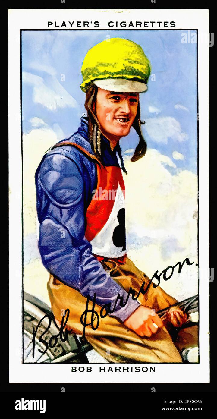 Portrait of Bob Harrison - Vintage Cigarette Card Stock Photo - Alamy