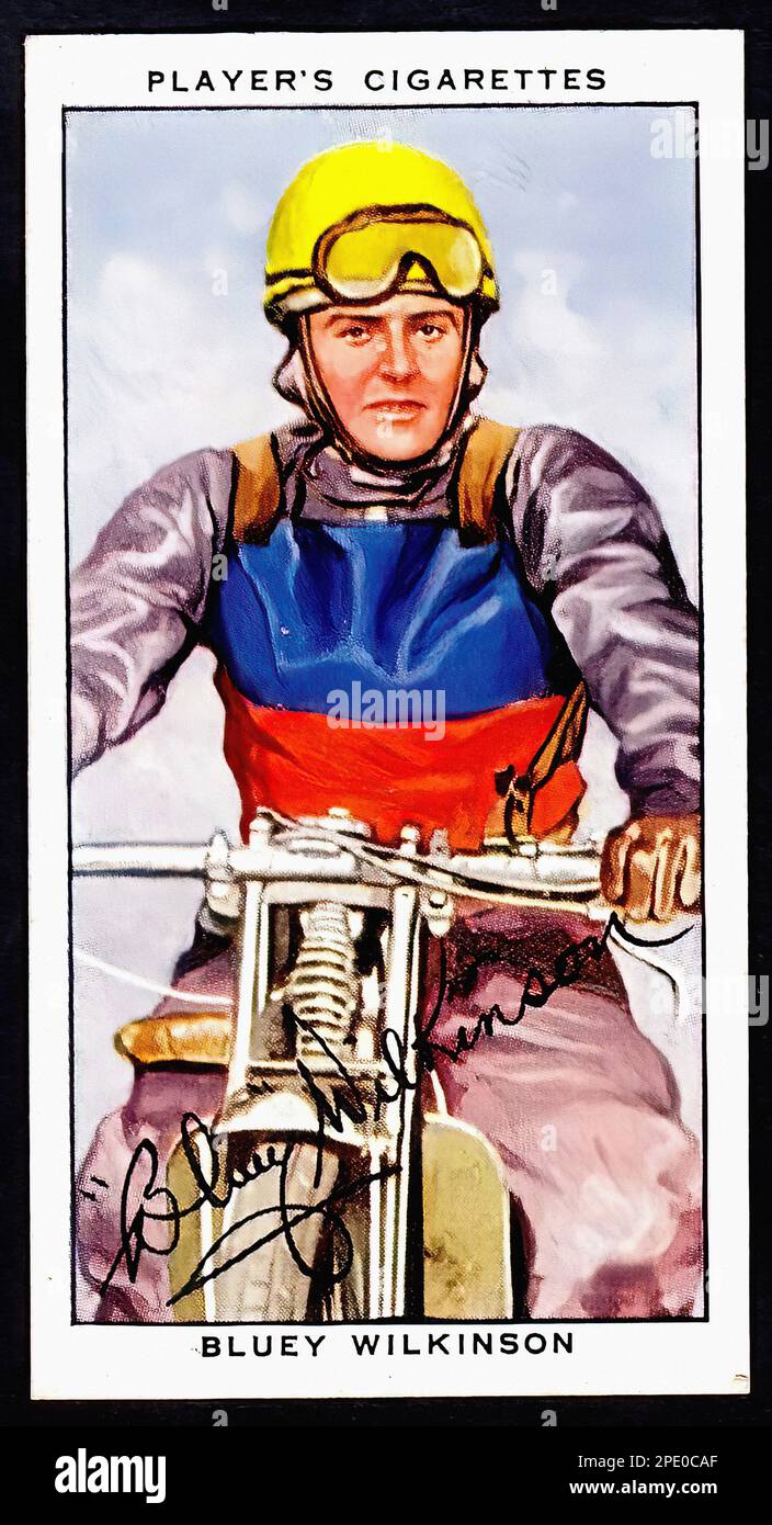 Portrait of Bluey Wilkinson - Vintage Cigarette Card Stock Photo - Alamy