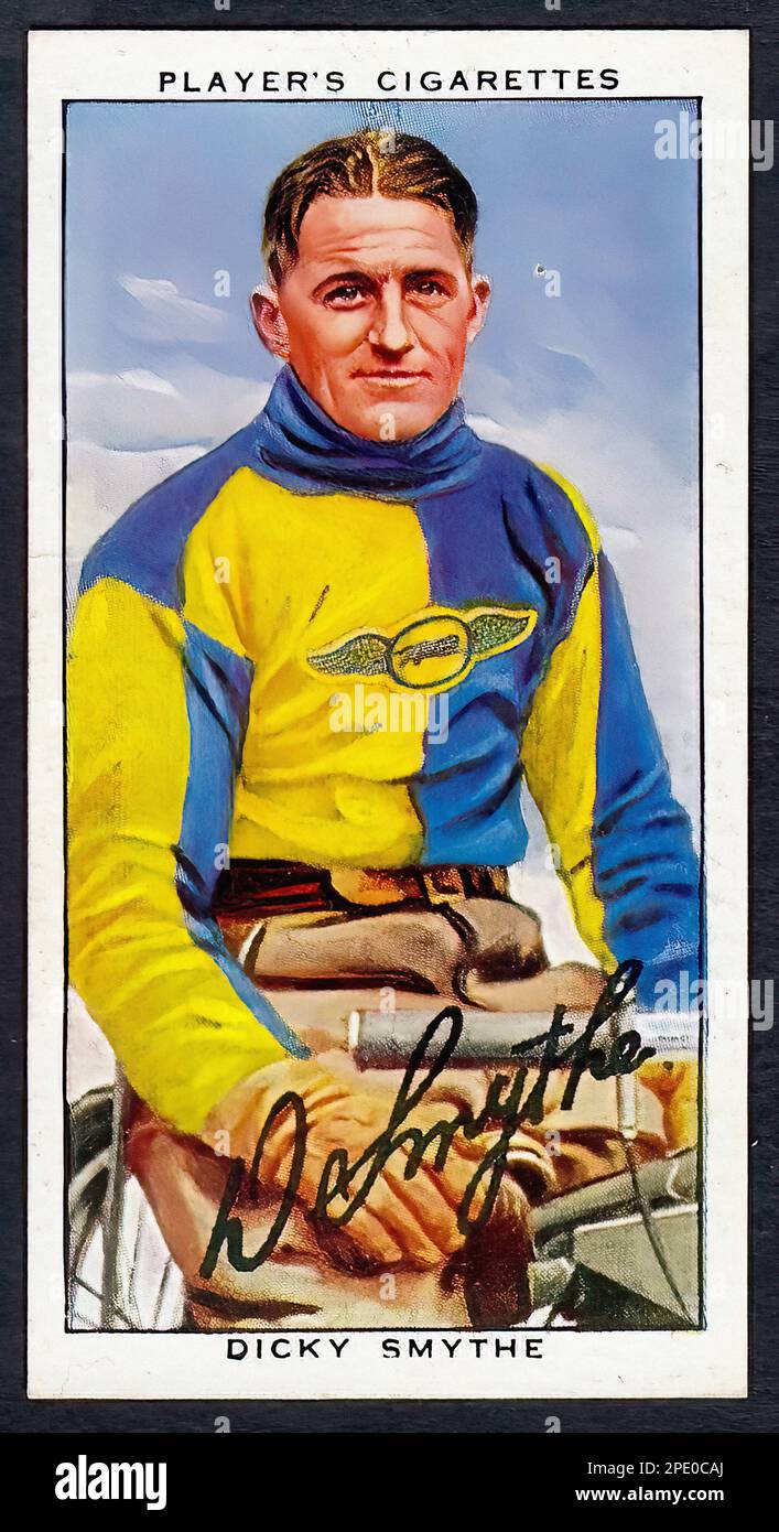 Portrait of Dicky Smythe - Vintage Cigarette Card Stock Photo - Alamy
