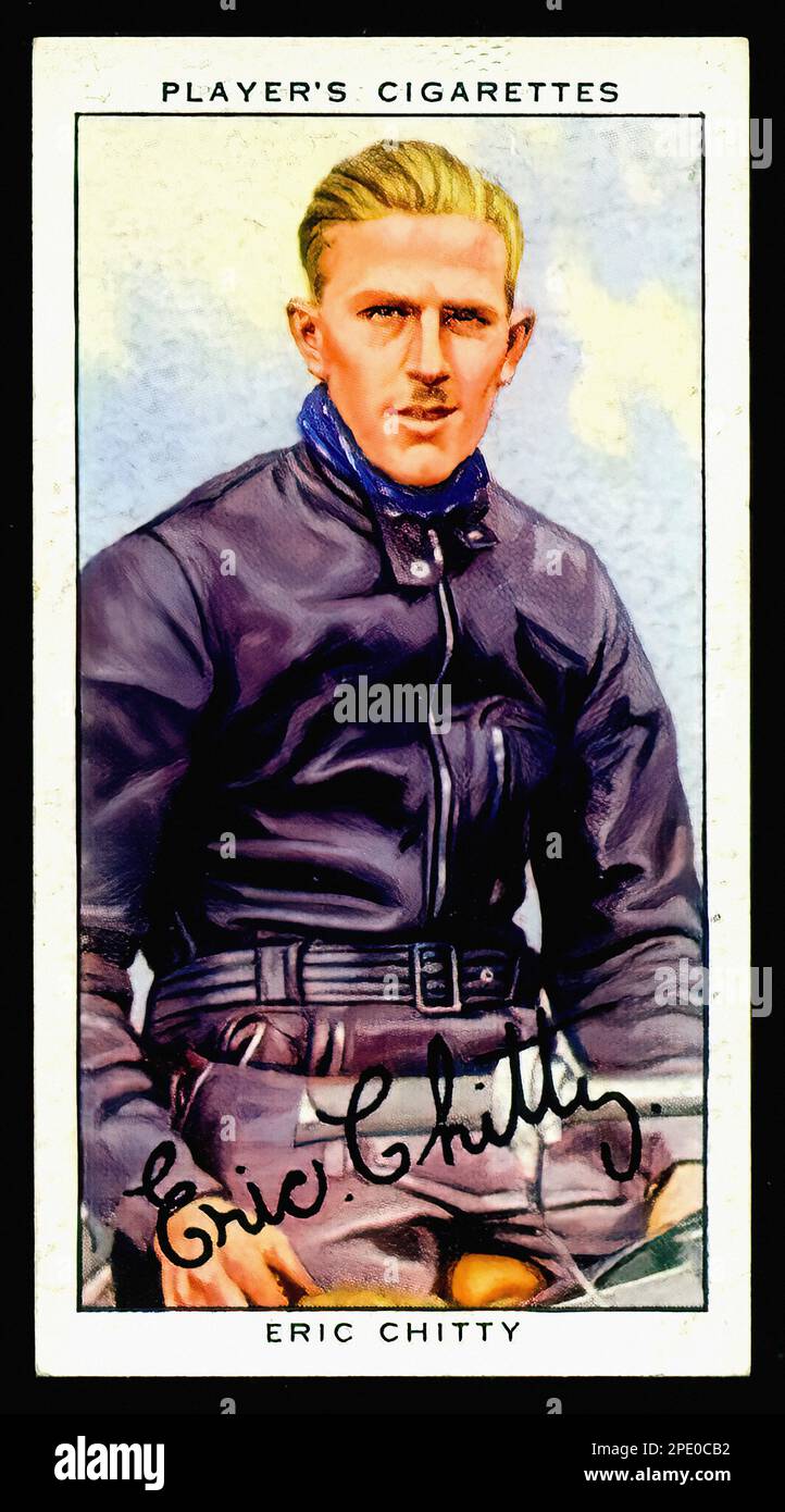Portrait of Eric Chitty - Vintage Cigarette Card Stock Photo - Alamy