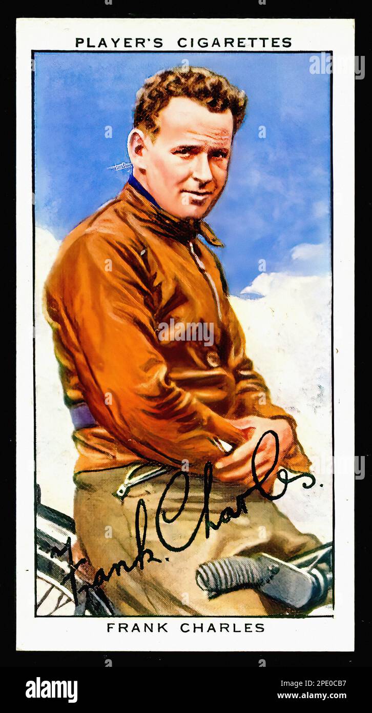 Portrait of Frank Charles - Vintage Cigarette Card Stock Photo - Alamy