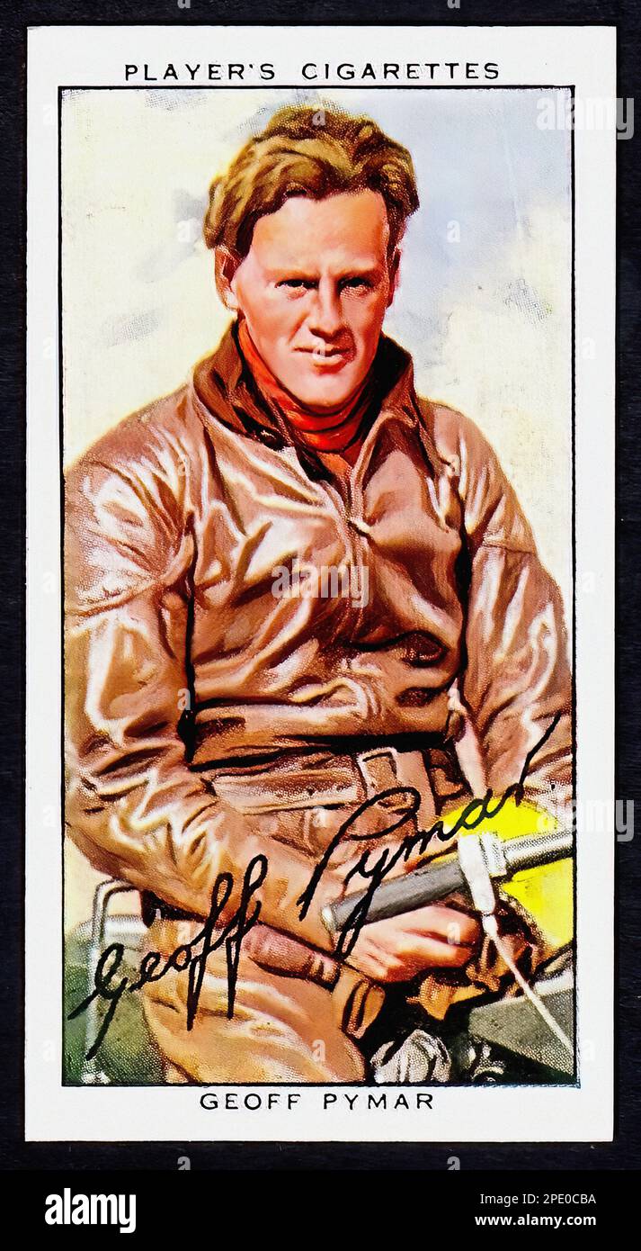 Portrait of Geoff Pyman - Vintage Cigarette Card Stock Photo - Alamy