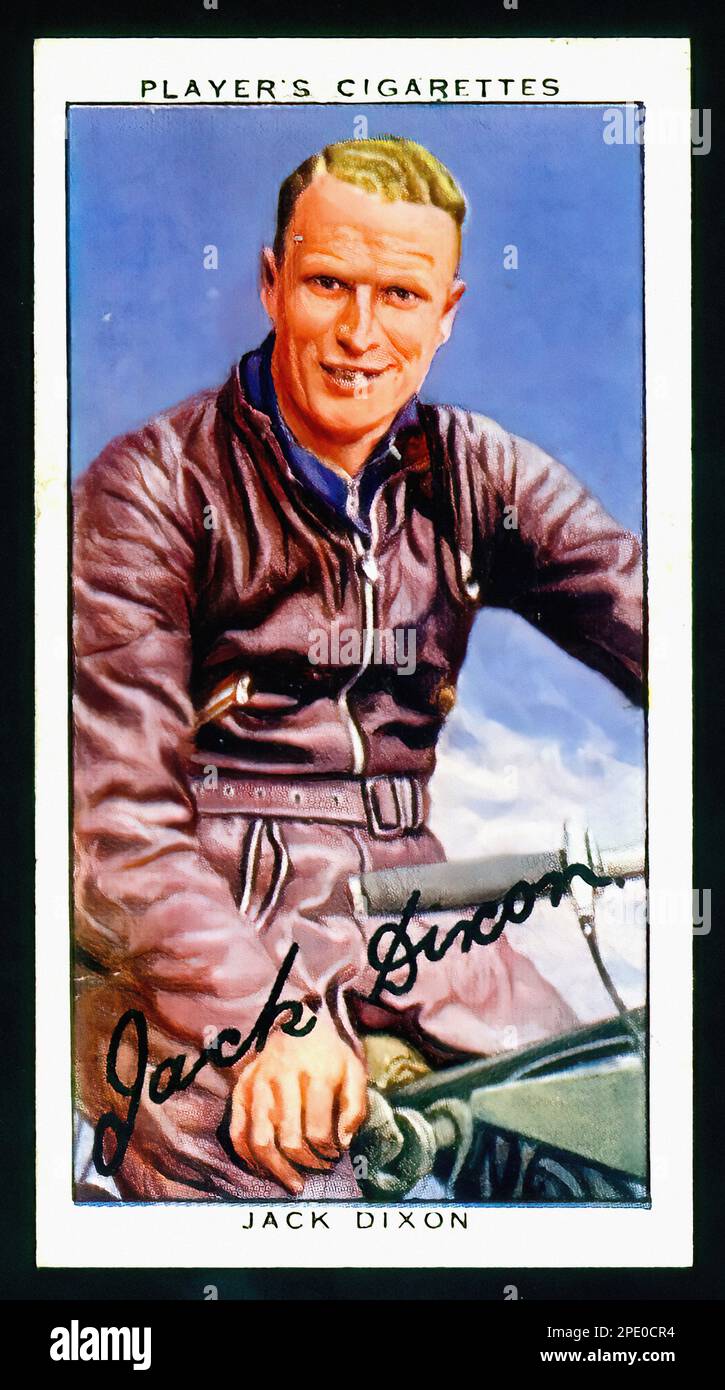 Portrait of Jack Dixon - Vintage Cigarette Card Stock Photo - Alamy