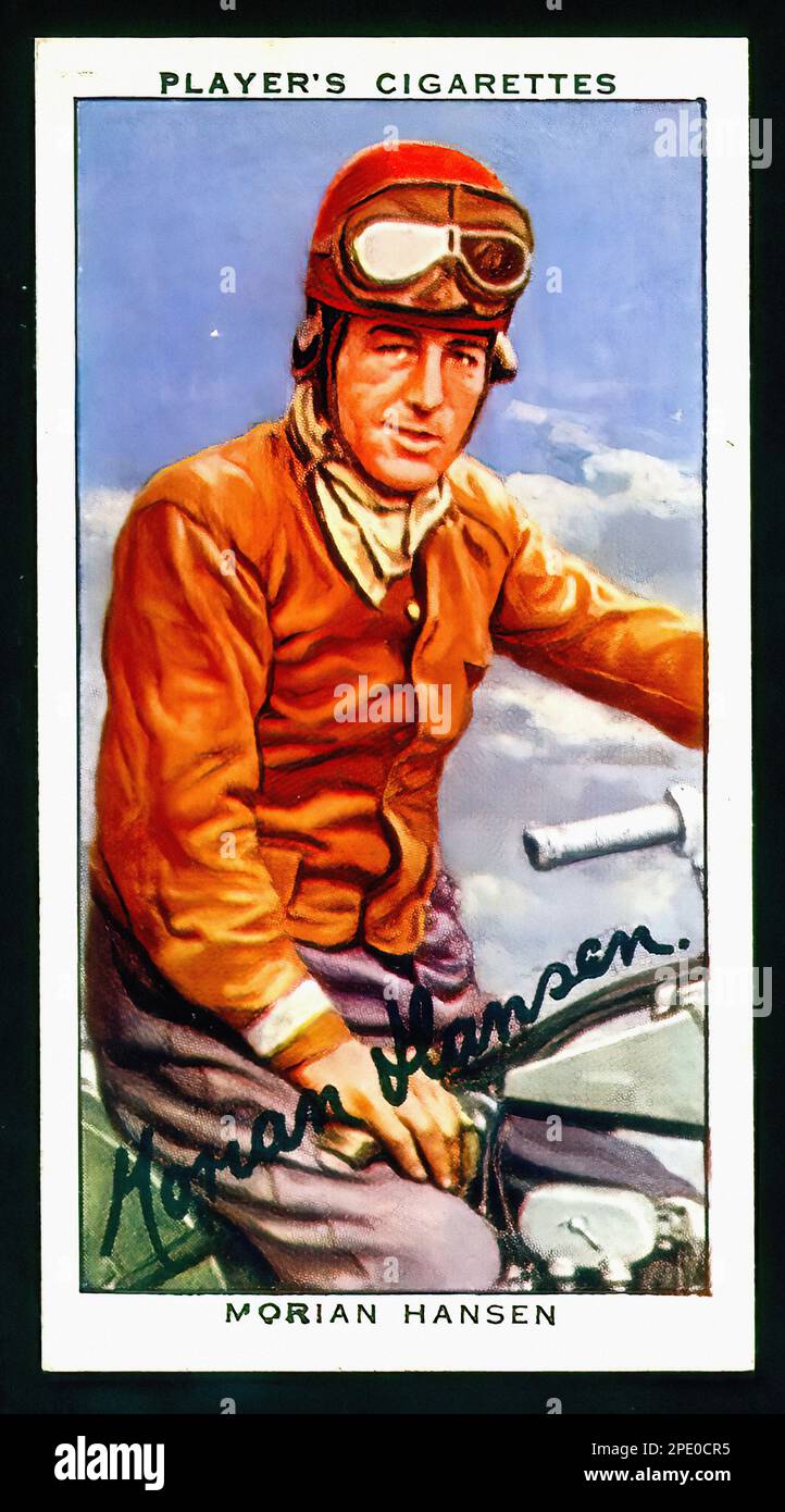 Portrait of Morian Hanson - Vintage Cigarette Card Stock Photo - Alamy