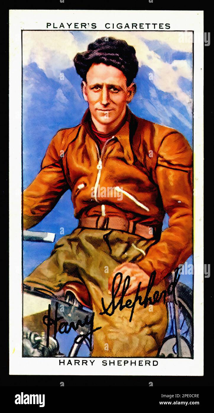 Portrait of Harry Shepherd - Vintage Cigarette Card Stock Photo - Alamy