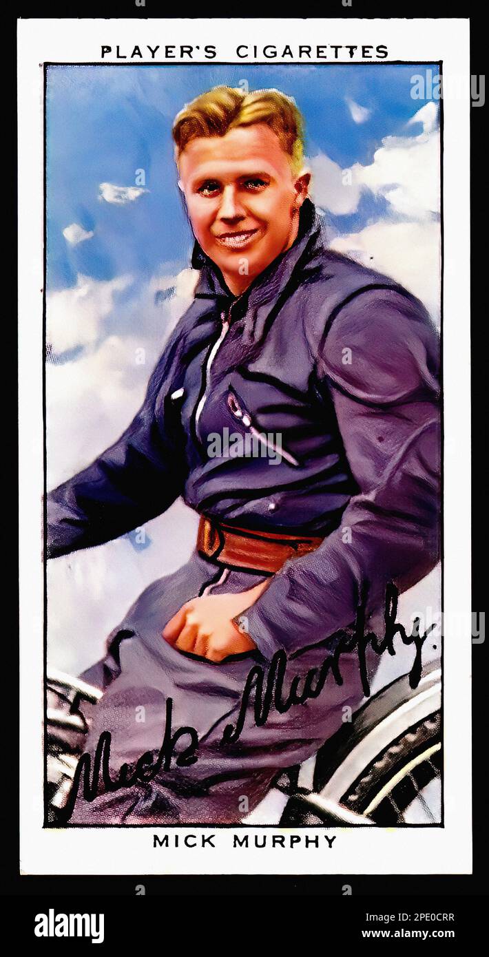 Portrait of Mick Murphy - Vintage Cigarette Card Stock Photo - Alamy