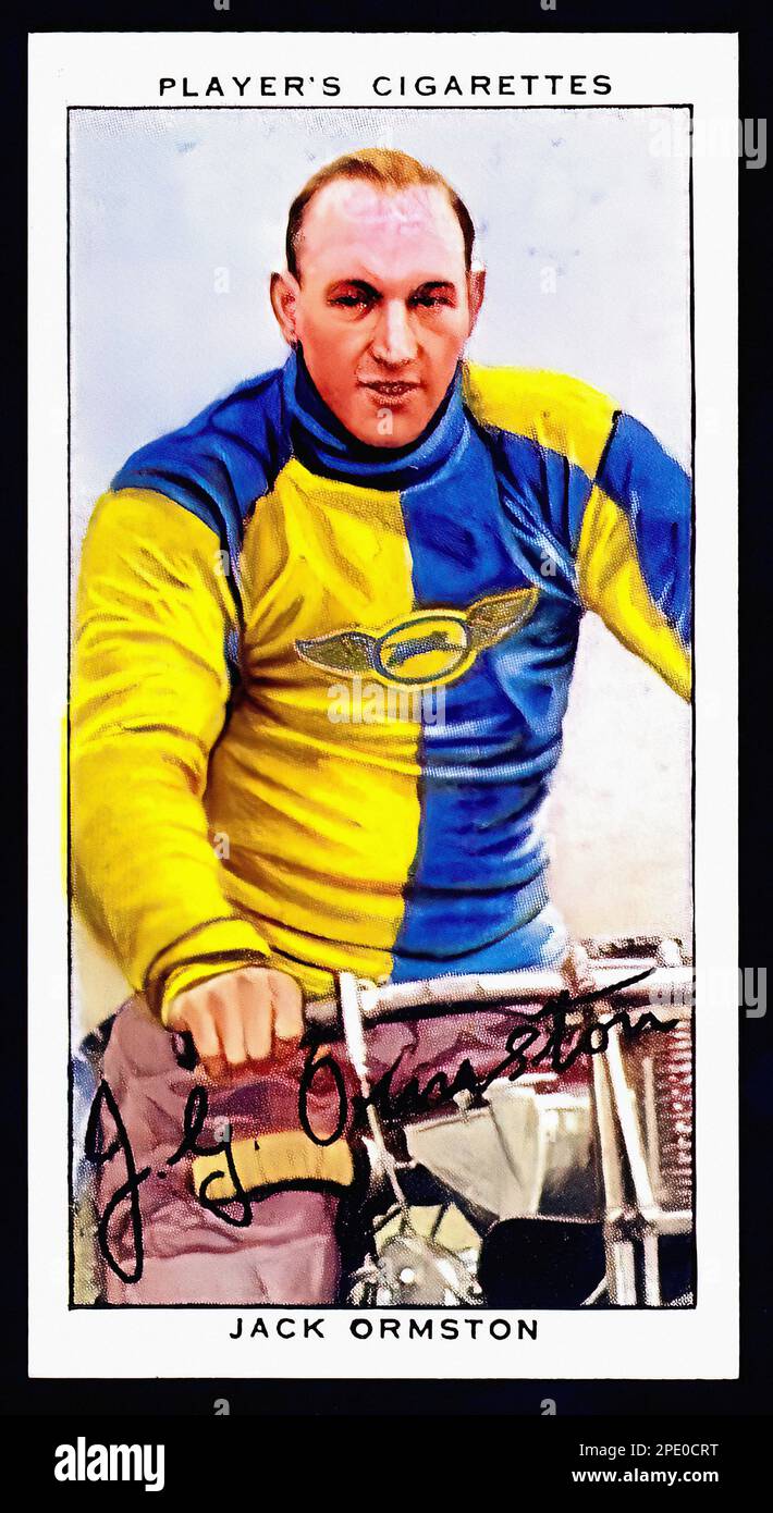 Portrait of Jack Ormston - Vintage Cigarette Card Stock Photo - Alamy