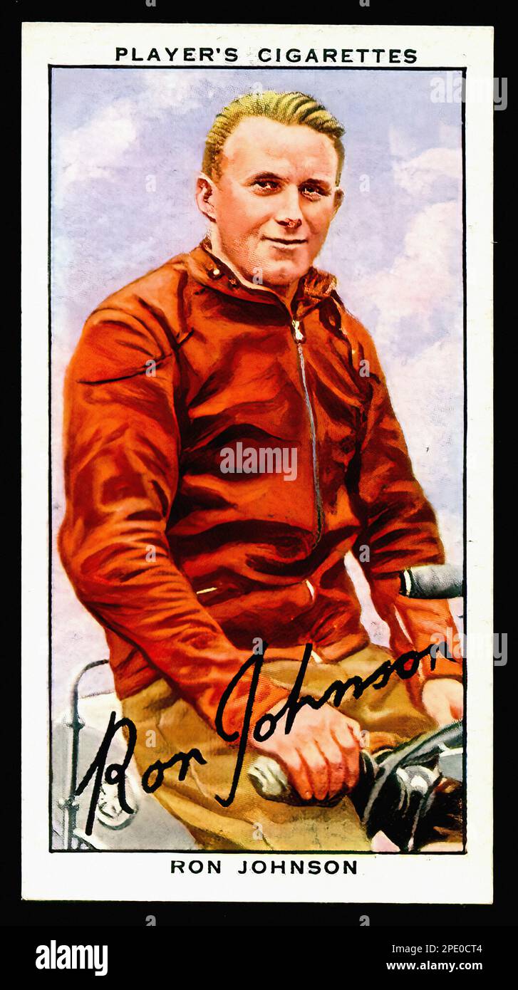 Portrait of Ron Johnson - Vintage Cigarette Card Stock Photo - Alamy
