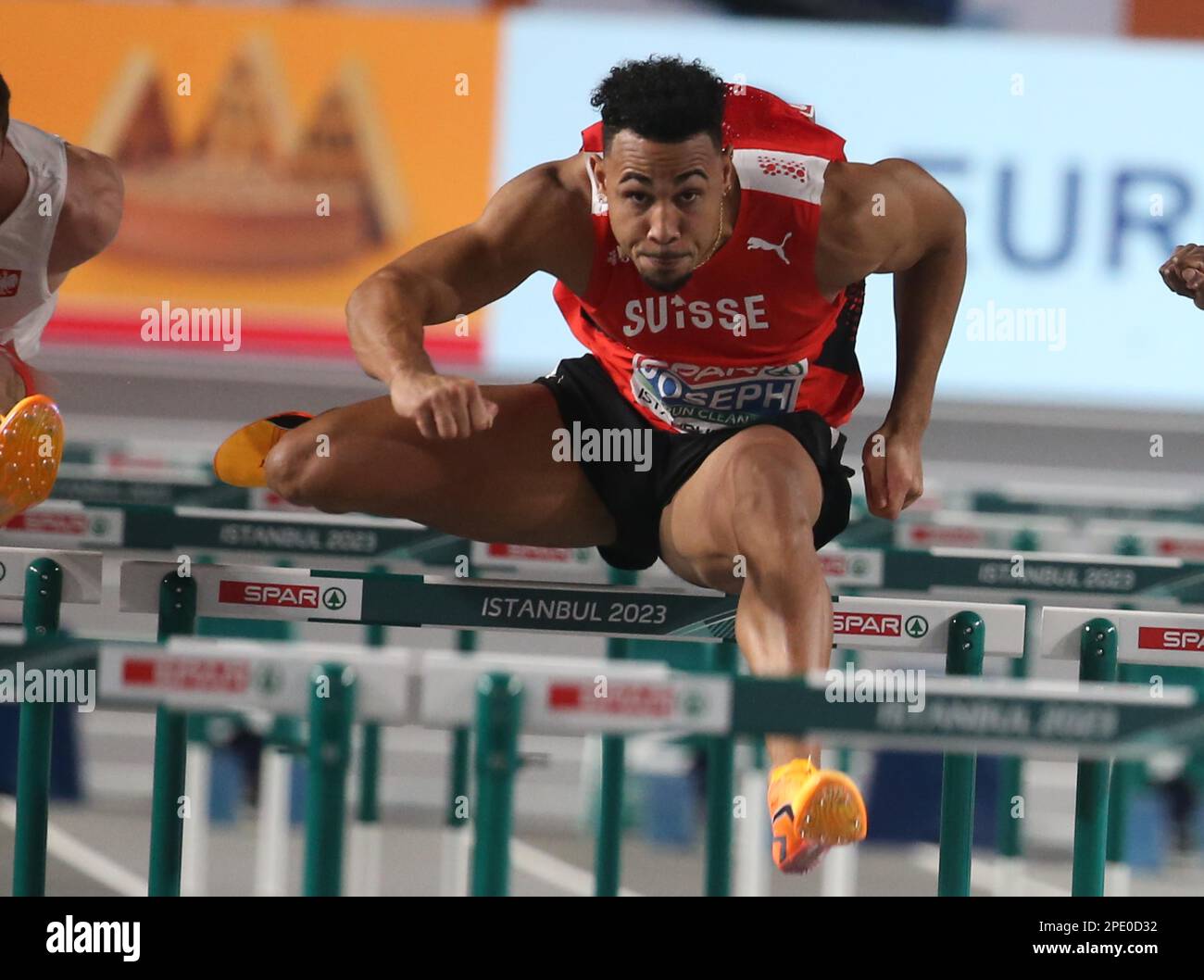 Jason JOSEPH of Switzerland 60m Hurdles Men Final during the European ...