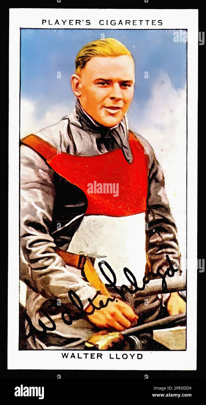 Portrait of Walter Lloyd - Vintage Cigarette Card Stock Photo - Alamy