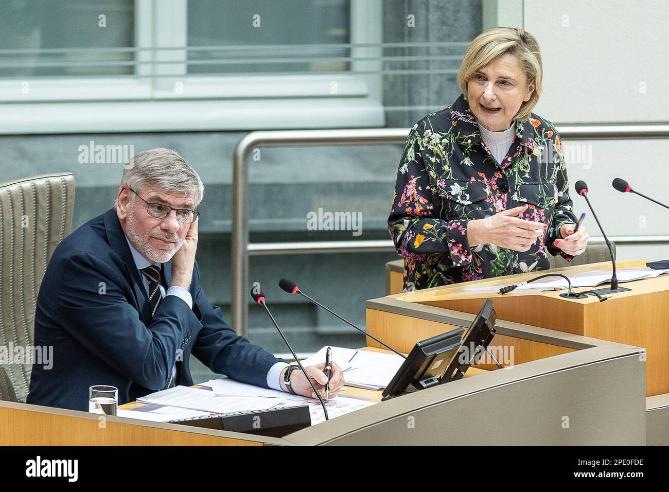 Brussels,15 March 2023. Vlaams Belang's Filip Dewinter and Flemish ...