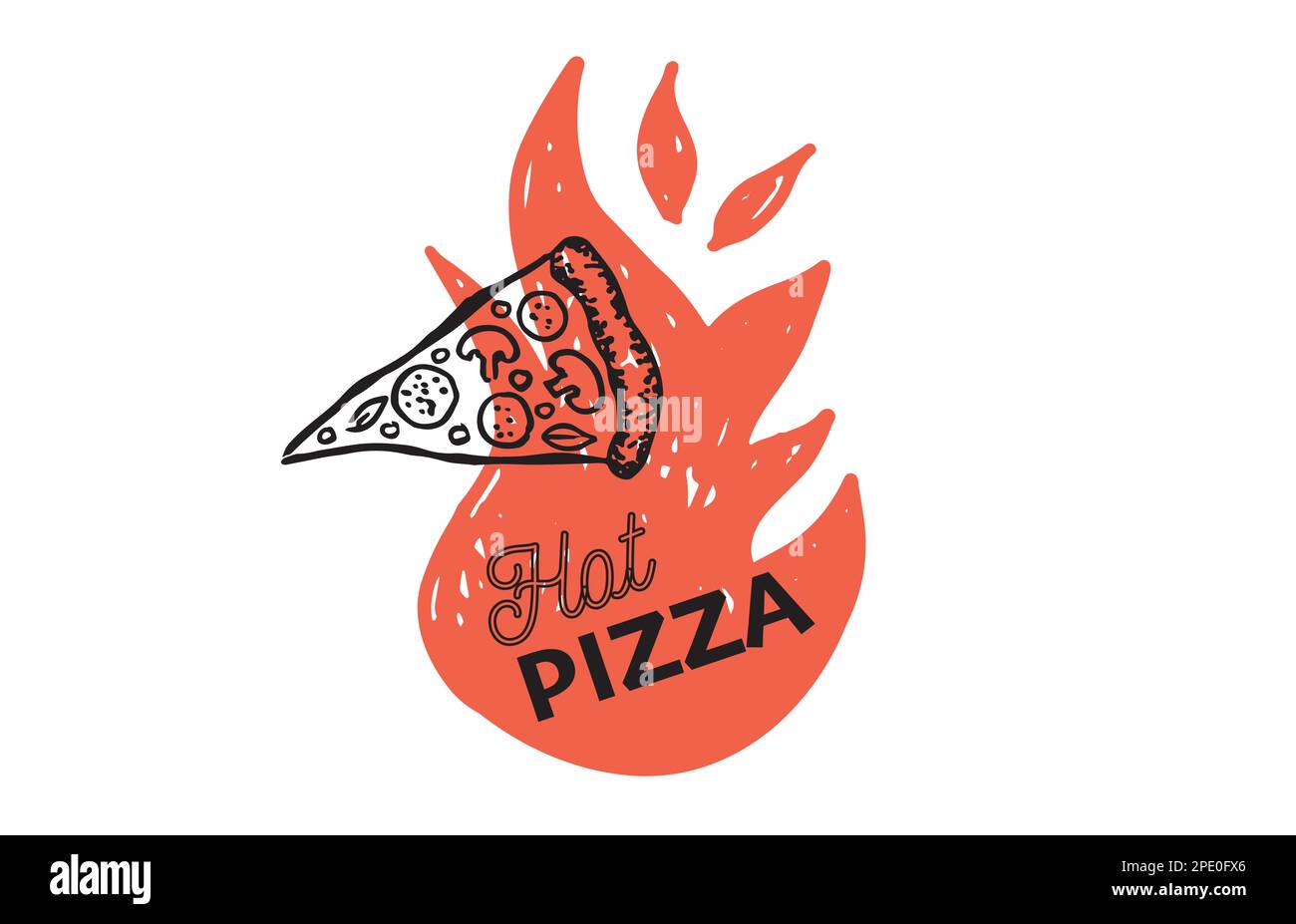 Tasty italian pizza on hot Stock Vector Images - Alamy