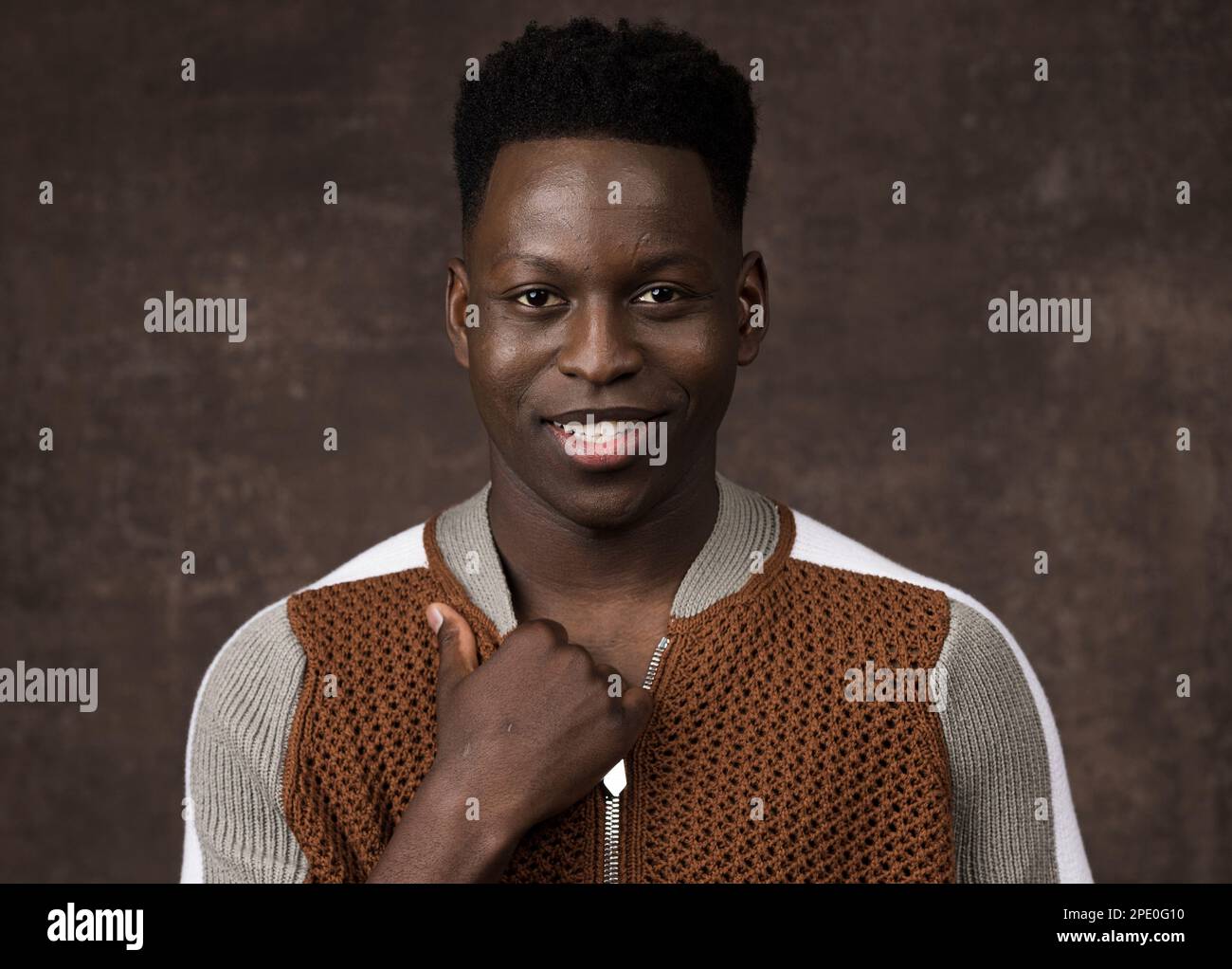 Toheeb Jimoh, a member of the cast of "Ted Lasso," poses for a portrait ...