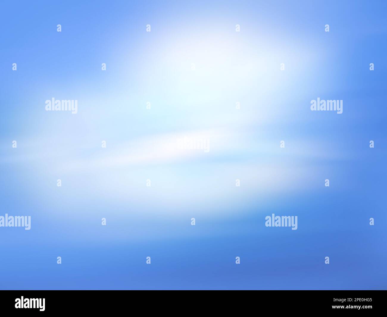 Holiday heavenly light radiance on blue sky background. Abstract pastel ...