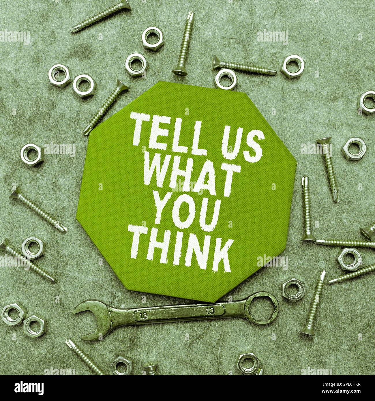 Conceptual caption Tell Us What You Think. Internet Concept Express ...