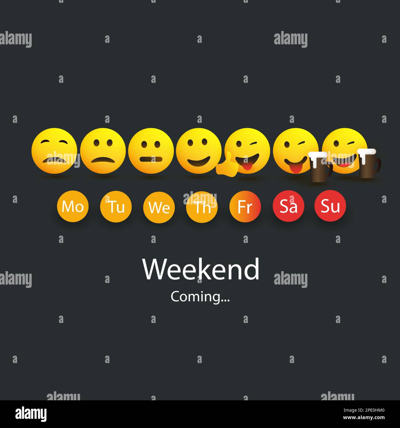 Workdays end Stock Vector Images - Alamy