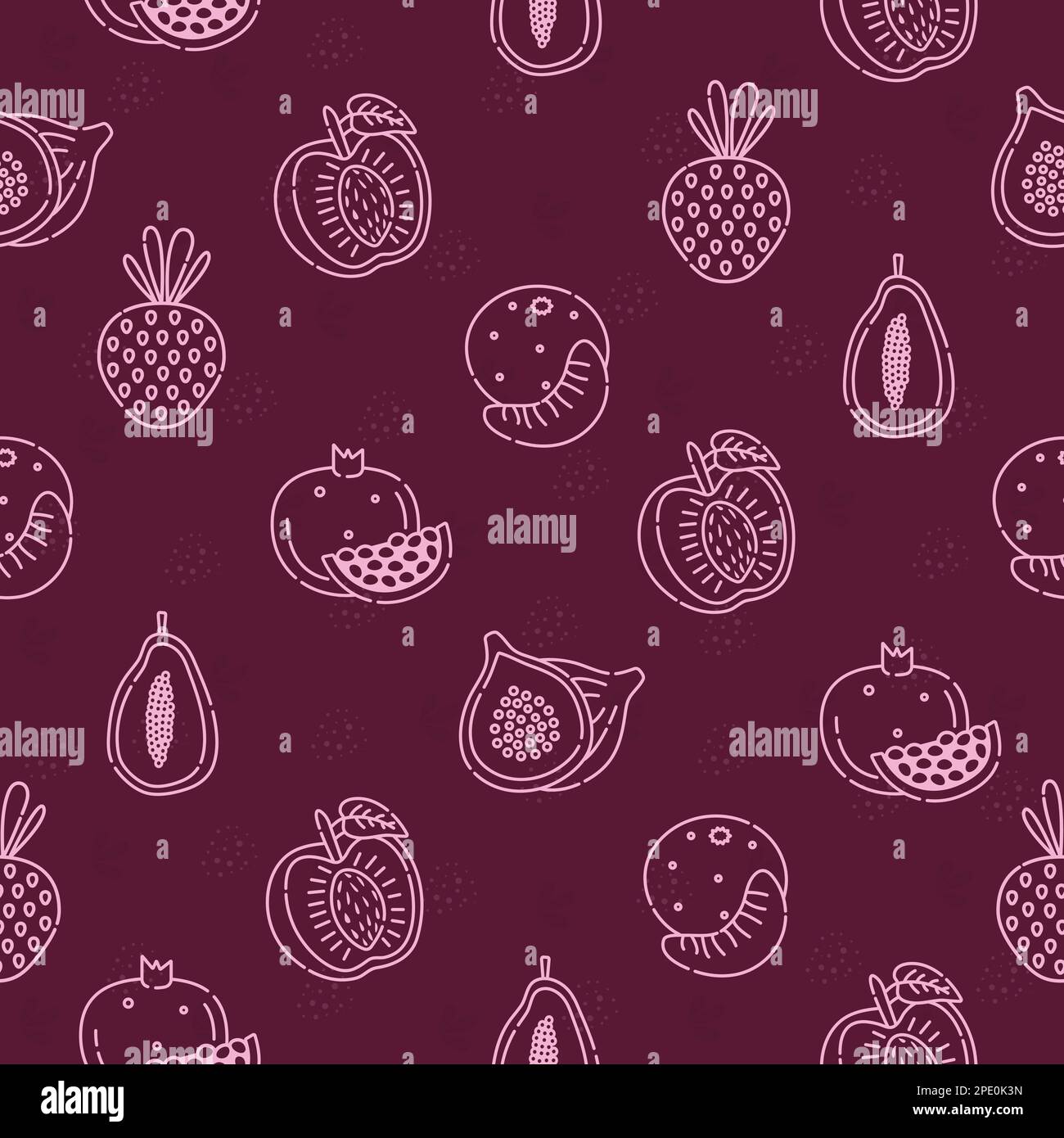 Mandarin fruits vector pattern hi-res stock photography and images - Alamy