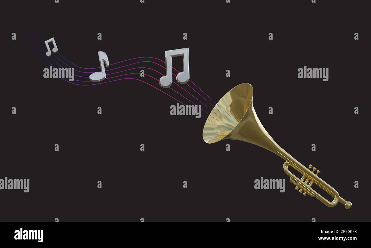 Musical notes flying instrument play hi-res stock photography and ...