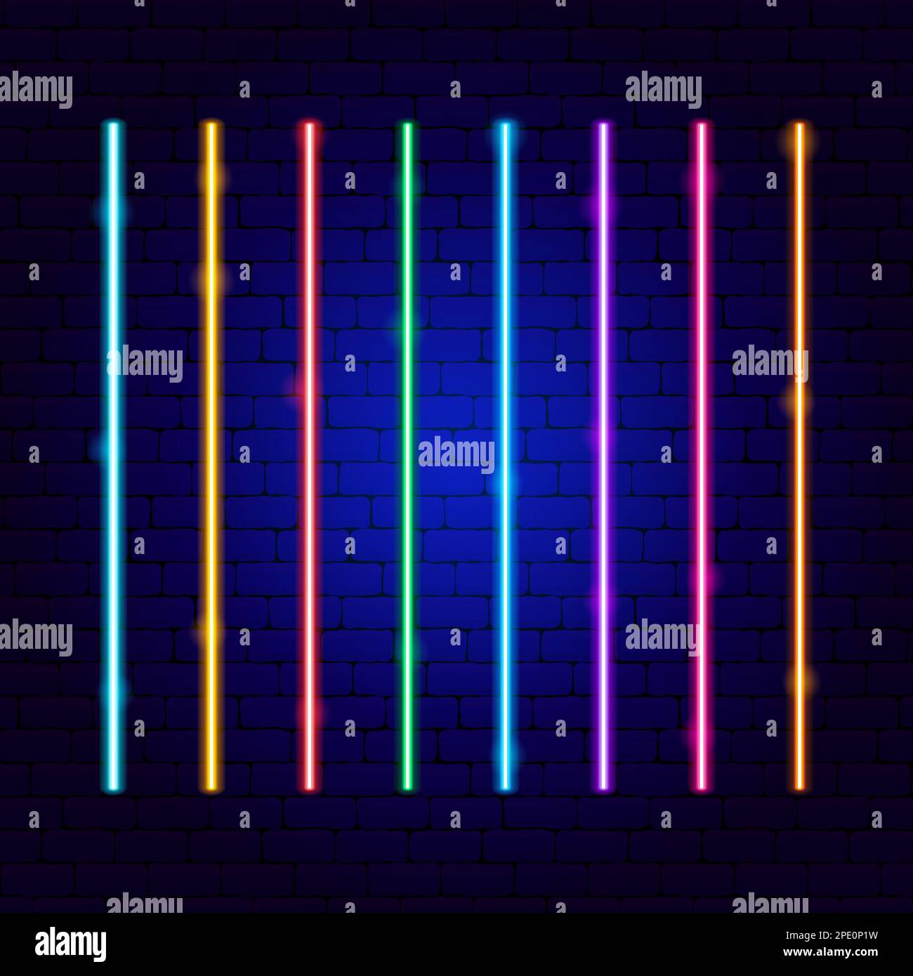 Color Cyber Lines Neon Set Stock Vector Image & Art - Alamy