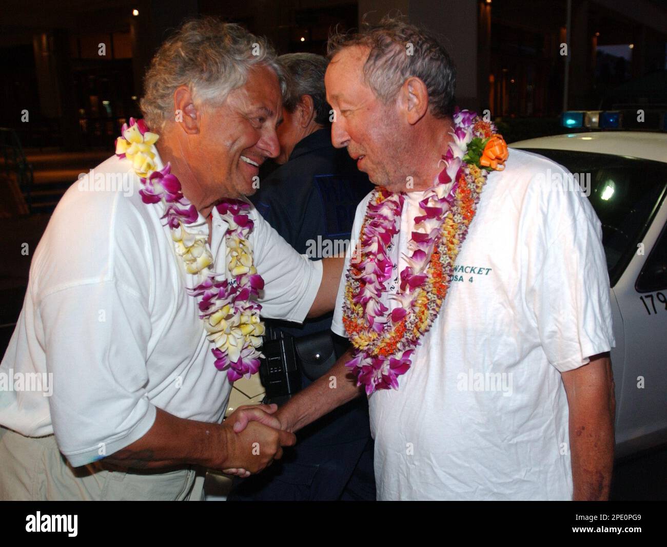 Germany's Hasso Plattner, owner of the yacht Morning Glory, left ...
