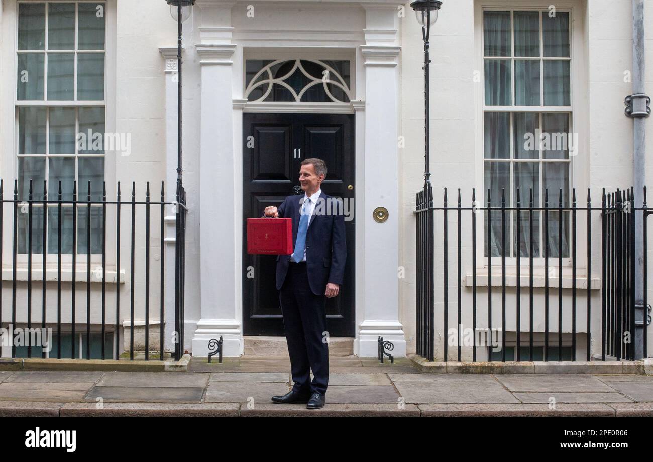 London, England, UK. 15th Mar, 2023. Chancellor of the Exchequer JEREMY ...