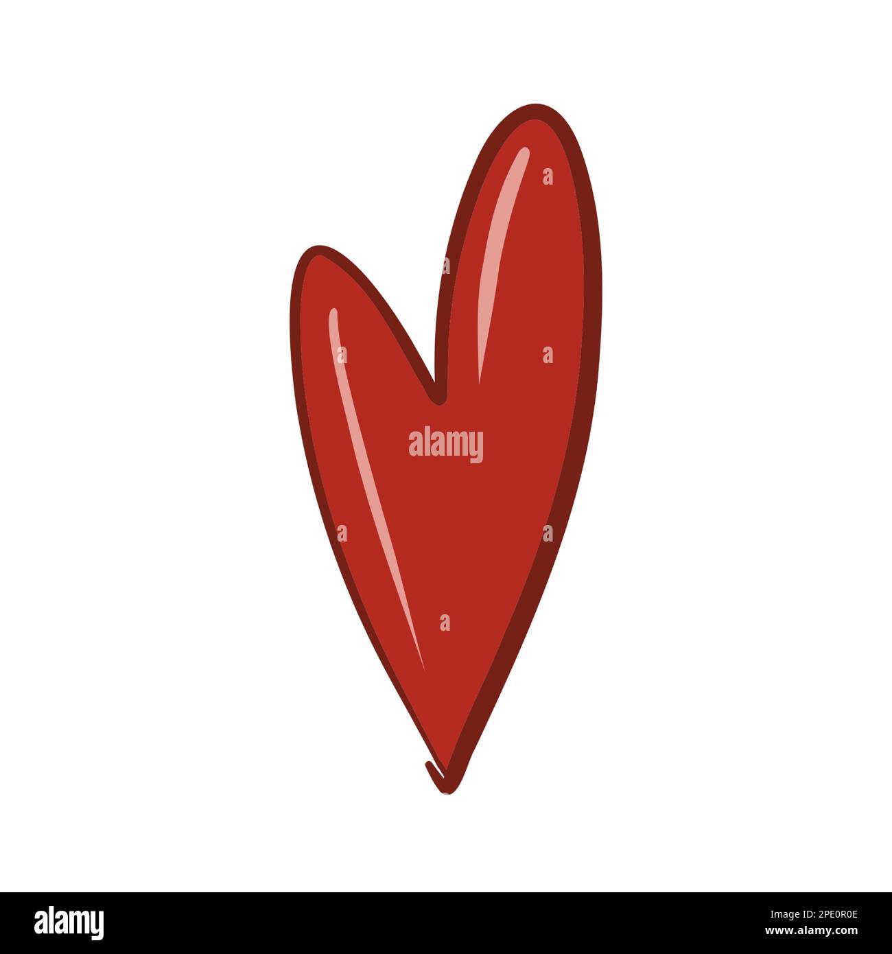 Hand painted messy grunge heart with red paint hi-res stock photography ...